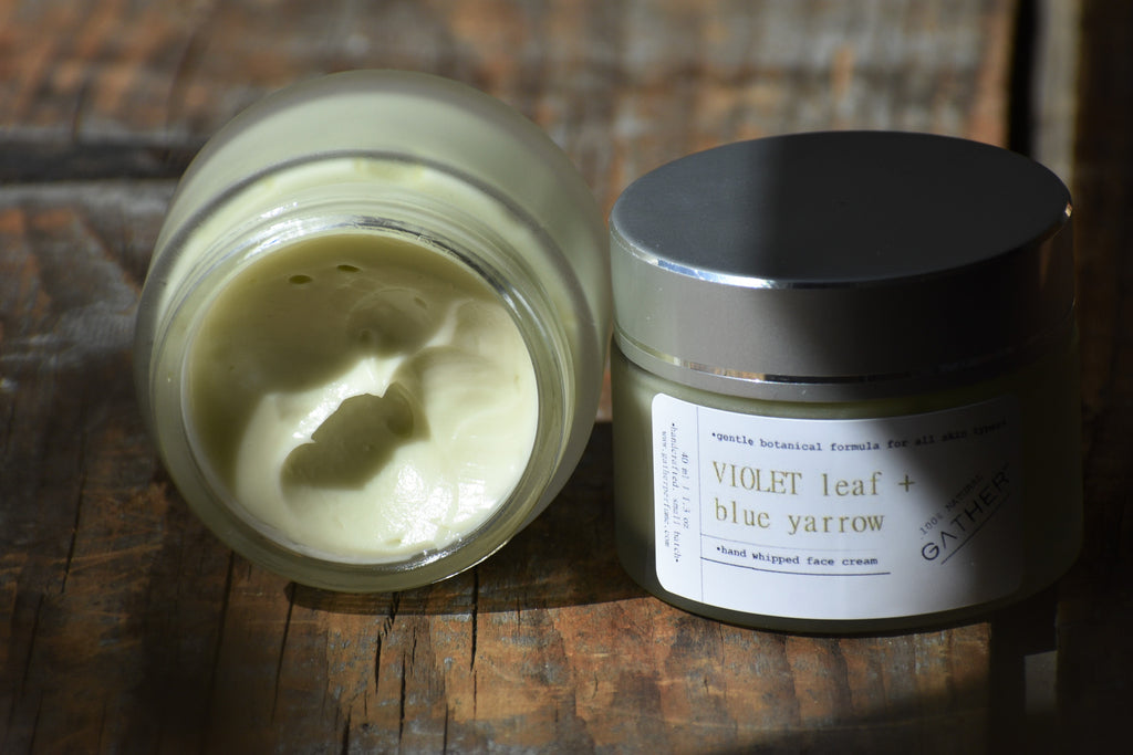 VIOLET LEAF BLUE YARROW | hand whipped face cream – GATHER